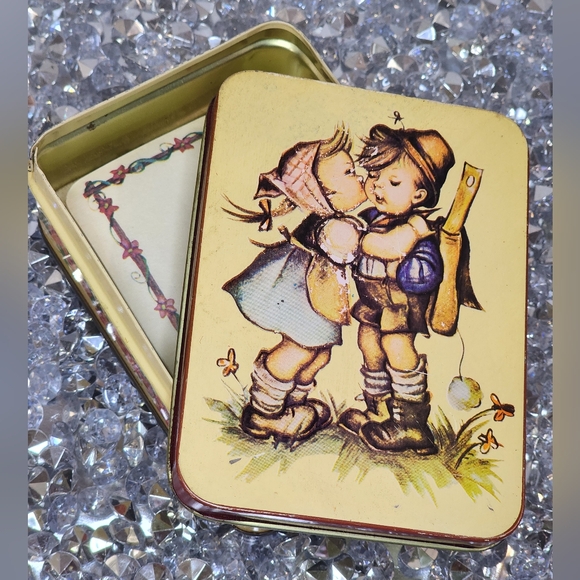 Giftco | Other | Vintage 7s Hummel First Kiss Stationary Tin Wlid Note ...
